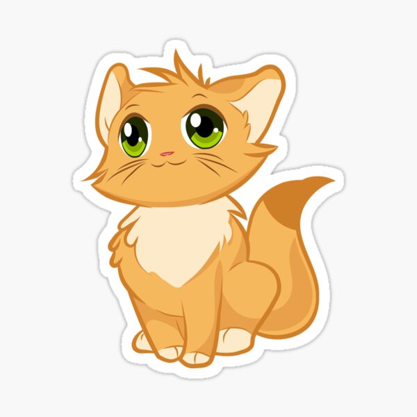 "Yellow Cat" Sticker for Sale by Imadovic | Redbubble