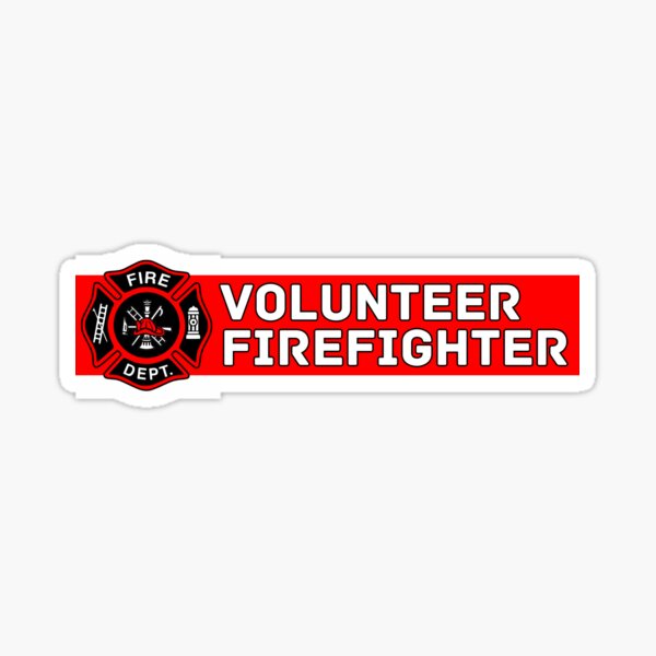 "Volunteer Firefighter sticker-decal for bumpers, laptops, windows ...