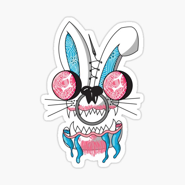 "Mad as Rabbits" Sticker for Sale by JypsyJay | Redbubble