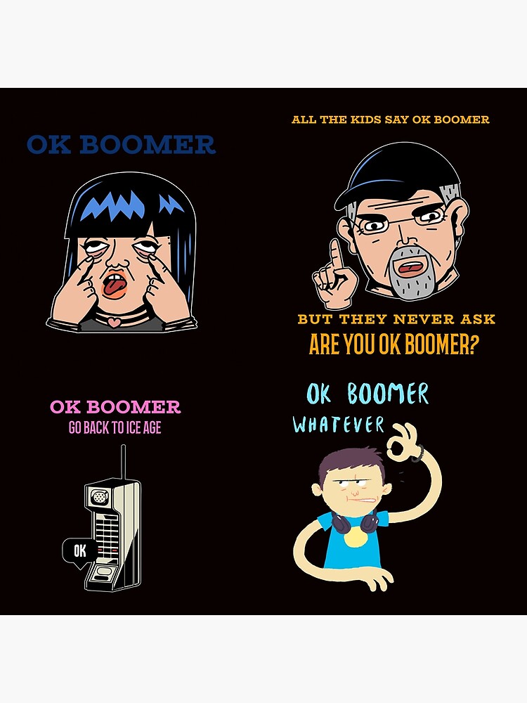 "Ok Boomer Sticker Pack" Poster for Sale by MinimalistLive | Redbubble