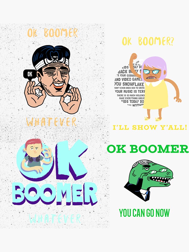 "Ok Boomer Sticker Pack" Sticker by MinimalistLive | Redbubble