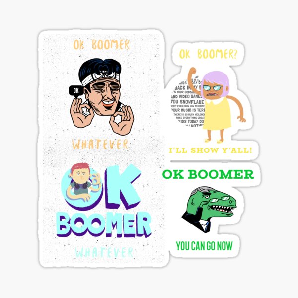 "Ok Boomer Sticker Pack" Sticker by MinimalistLive | Redbubble