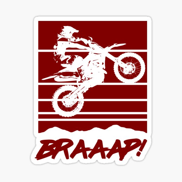 "Dirt Bike Brap Braap-Braaap Funny Motocross Racing" Sticker by ...