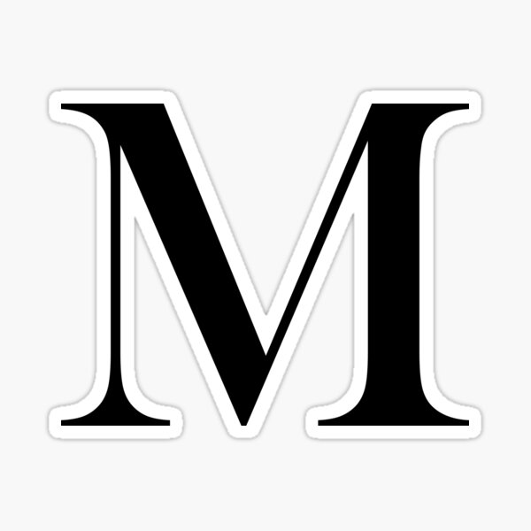 "Simple and Classic Alphabet Letter - M" Sticker for Sale by ...