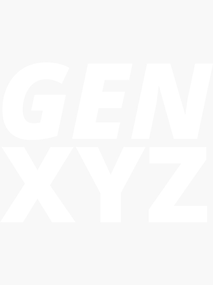 "Gen XYZ logo" Sticker for Sale by GenXYZ | Redbubble