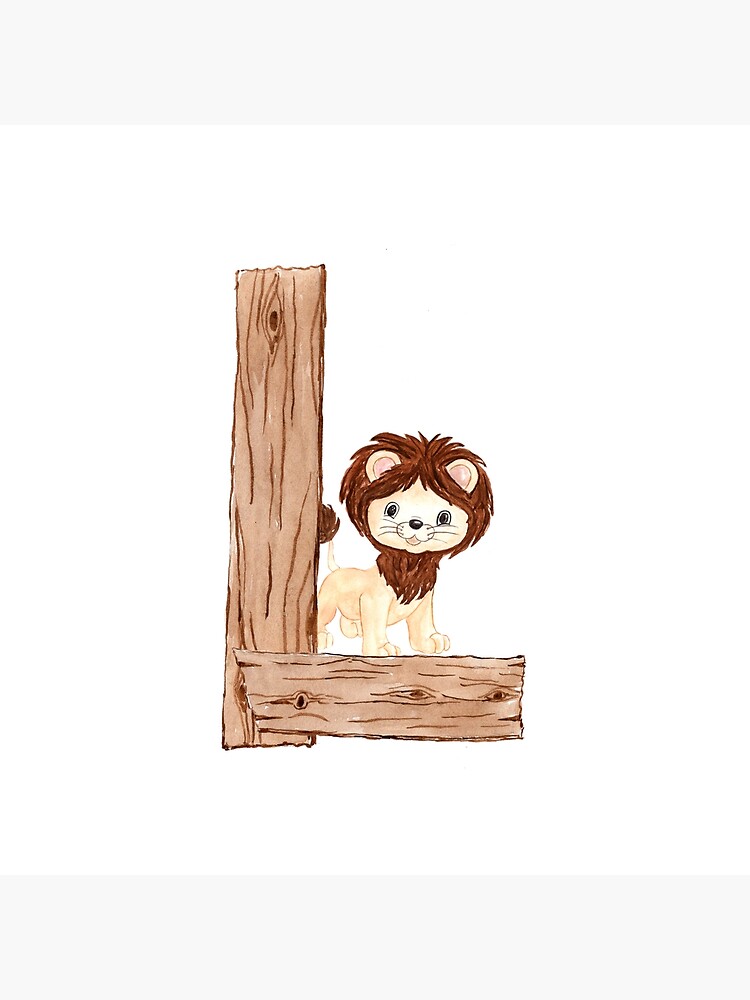 Póster «Acuarela León Letra L | Alfabeto para niños» de SerendipityNow ...