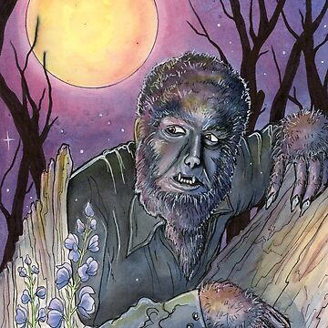 "The Wolfman by Moonlight" Art Board Print for Sale by astraldream ...