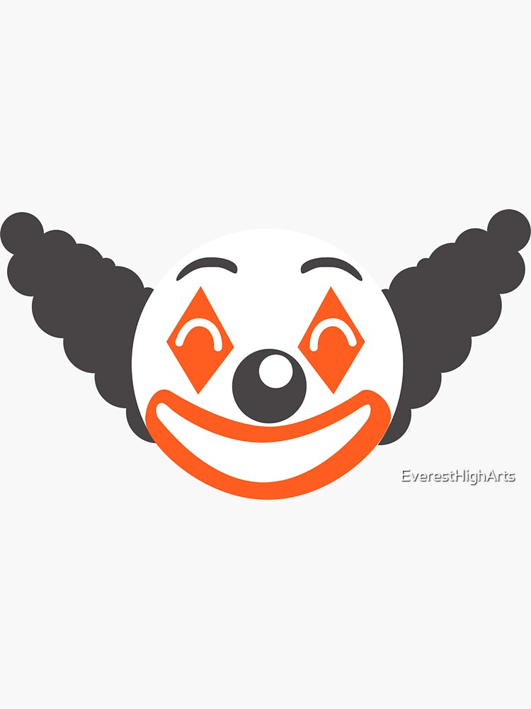 "Clown Face" Sticker for Sale by EverestHighArts | Redbubble