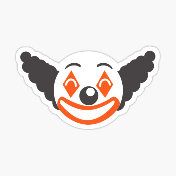 "Clown Face" Sticker for Sale by EverestHighArts | Redbubble