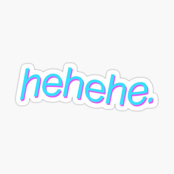 "Hehehe Vaporwave Retro Blue" Sticker by thefrshmachine | Redbubble