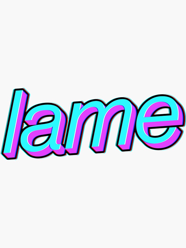"Lame Trippy 3d Aesthetic Retro" Sticker for Sale by thefrshmachine ...