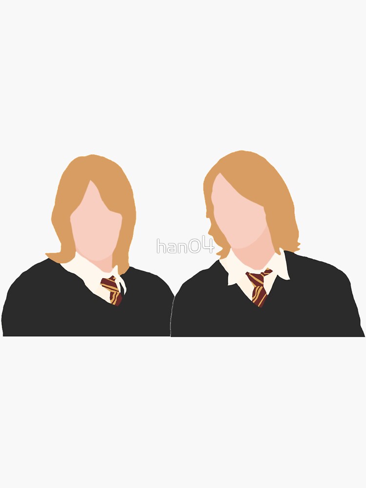 "weasley twins " Sticker for Sale by han04 | Redbubble