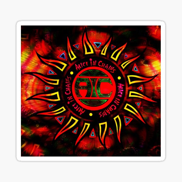 "alice in aic chains logo tour 2022 dedekista" Sticker by omMas | Redbubble