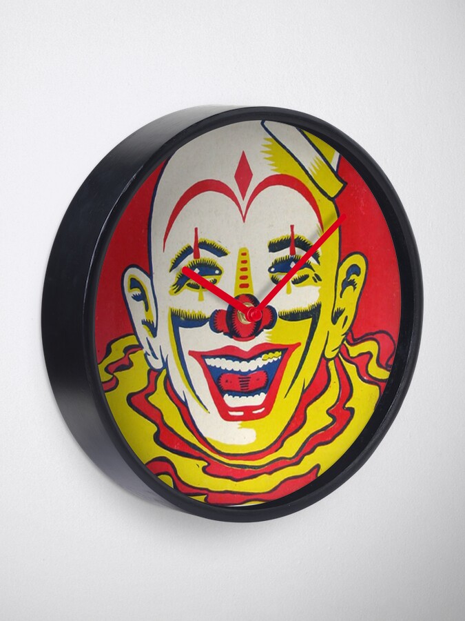 "Vintage Clown" Clock for Sale by TheHogoCo | Redbubble