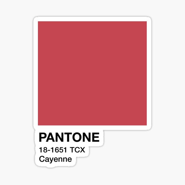 "Pantone Cayenne" Sticker for Sale by piastrelli | Redbubble
