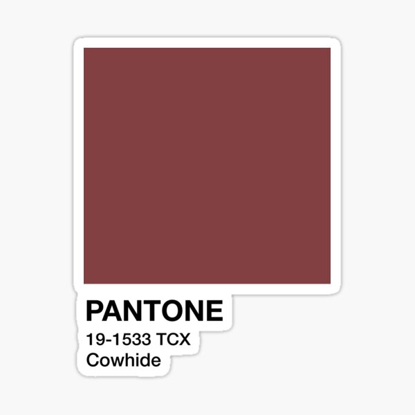 "Pantone Cowhide" Sticker for Sale by piastrelli | Redbubble