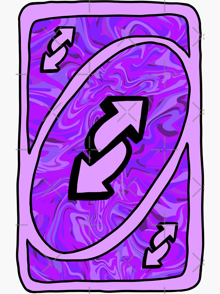"Trippy purple Uno reverse card" Sticker for Sale by Shred-Lettuce ...