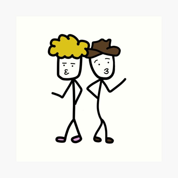 "Stickman Kyle and Stickman Same Duckface" Art Print by raleq | Redbubble