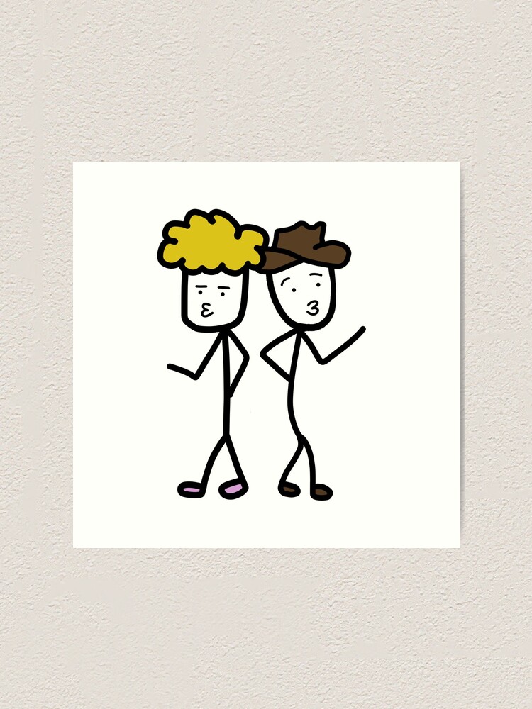 "Stickman Kyle and Stickman Same Duckface" Art Print by raleq | Redbubble
