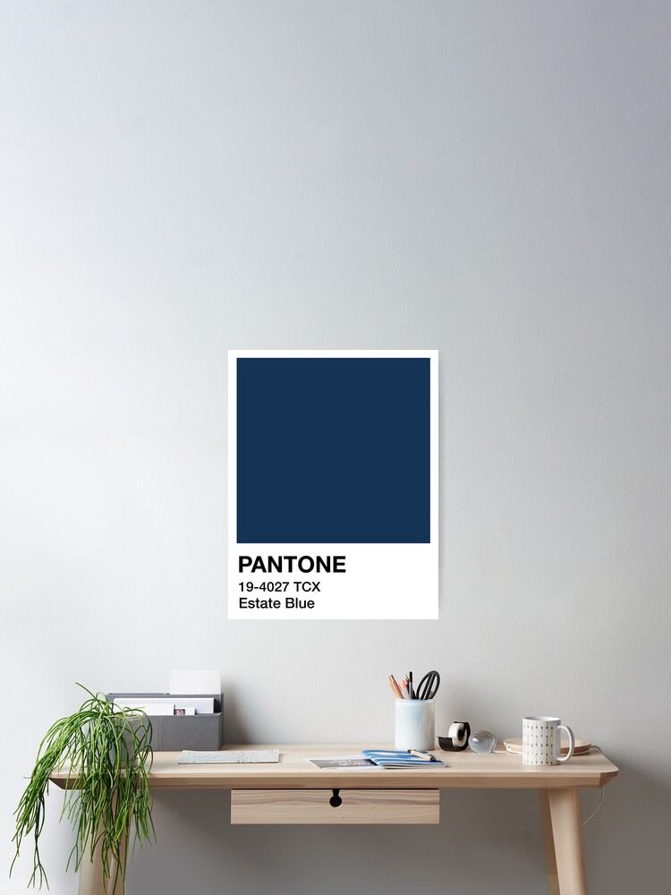 "Pantone Estate Blue" Poster for Sale by piastrelli | Redbubble