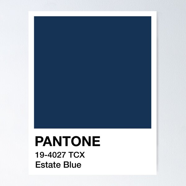 "Pantone Estate Blue" Poster for Sale by piastrelli | Redbubble
