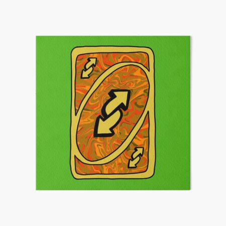 "Trippy yellow Uno reverse card" Art Board Print for Sale by Shred ...