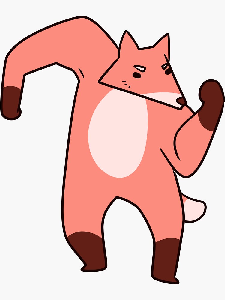 "Tiny Fox but he's BUFF" Sticker by SourSnails | Redbubble