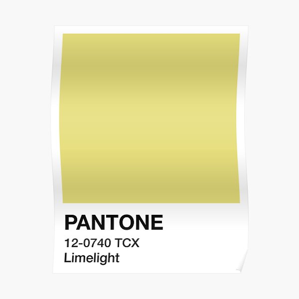 "Pantone Limelight" Poster by piastrelli | Redbubble