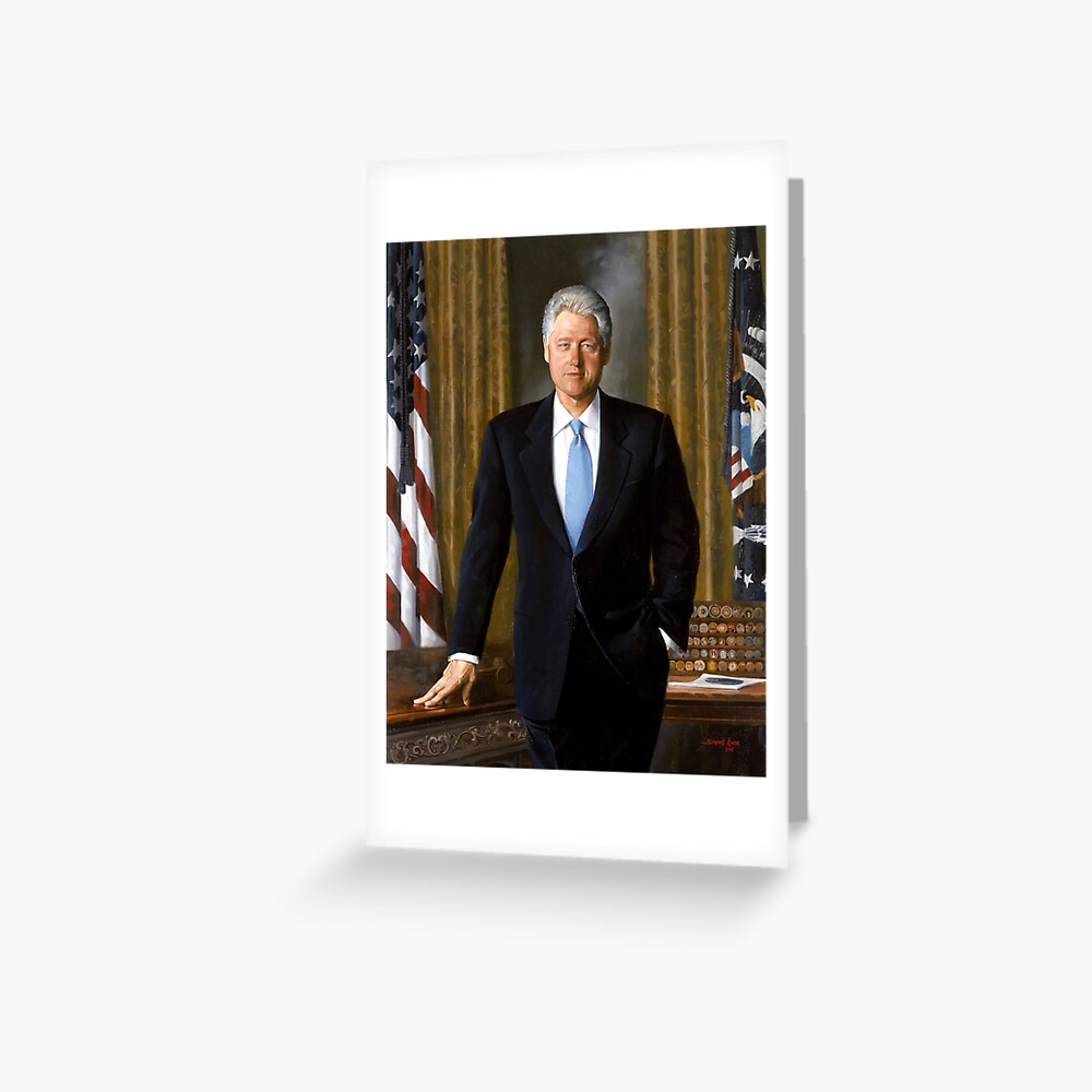 "Official Presidential Portrait Bill Clinton" Greeting Card for Sale by ...