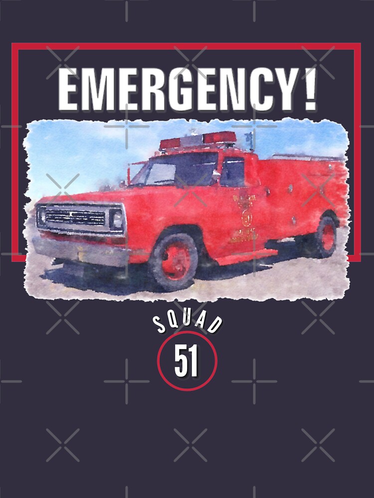 "Emergency Squad 51 Truck" T-shirt for Sale by DNiceGirl | Redbubble ...
