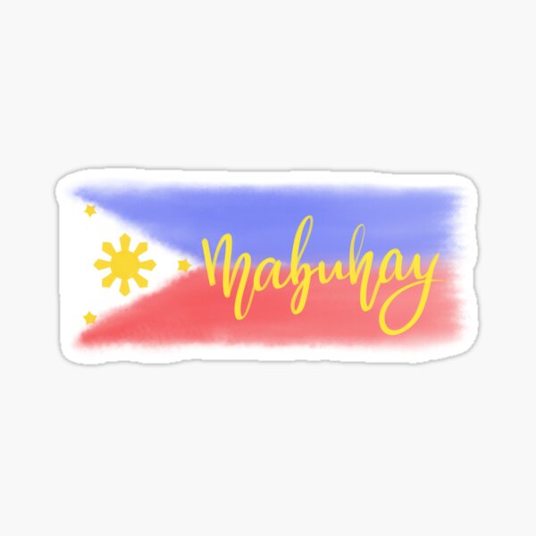 "Mabuhay Philippines Flag" Sticker for Sale by pinayworks | Redbubble