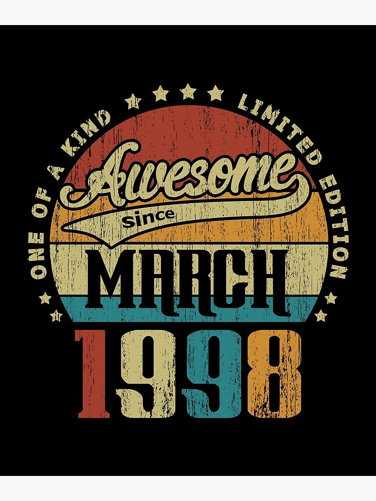 Lámina fotográfica «Vintage Marzo de 1998 Único en su clase desde marzo ...