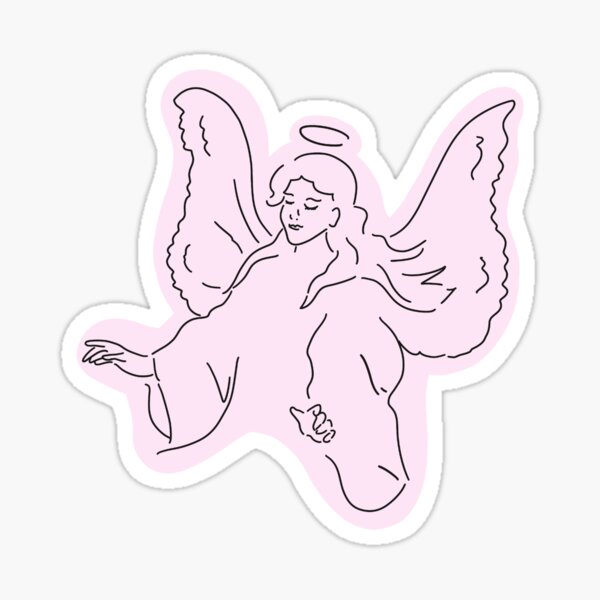 "Angel sketch " Sticker by MADdesignss | Redbubble