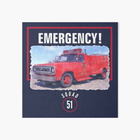 "Emergency Squad 51 Truck" Art Board Print by DNiceGirl | Redbubble