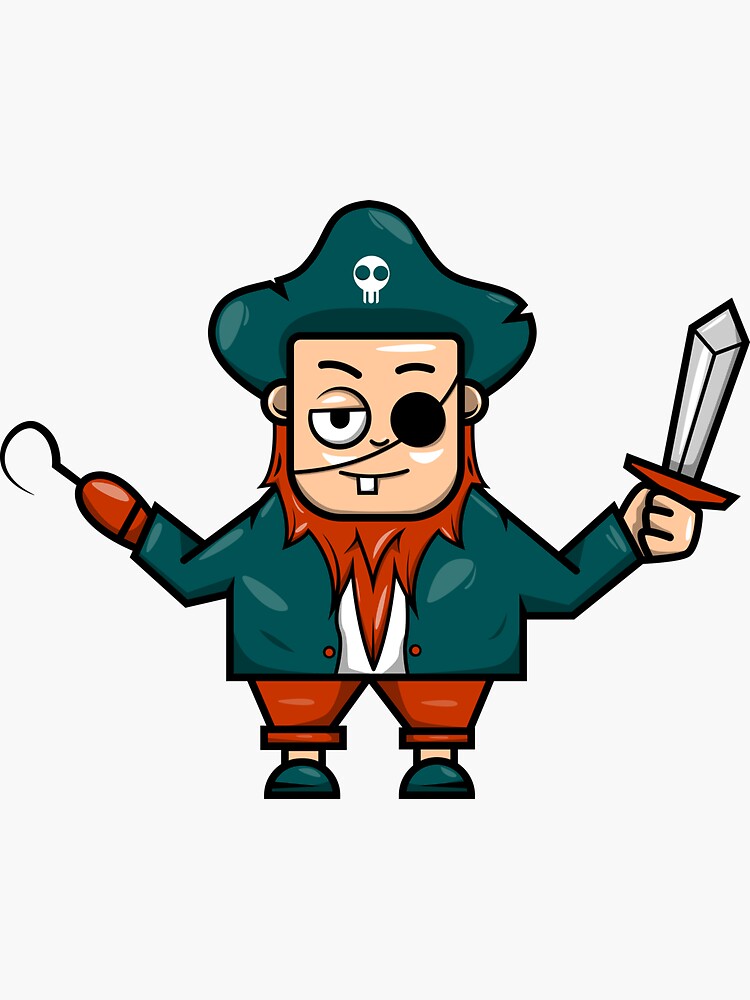 "pirate animation" Sticker for Sale by Dama12 | Redbubble