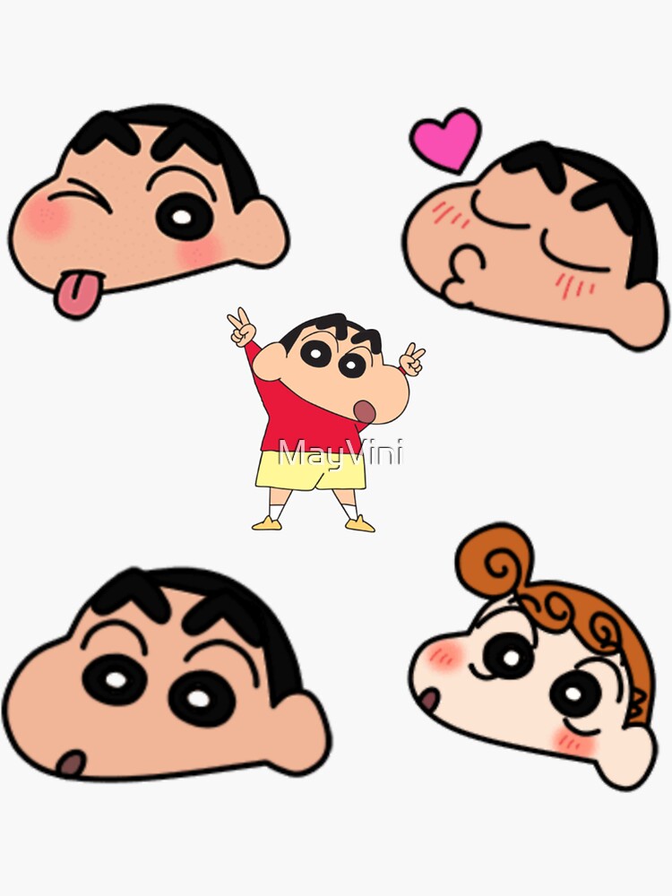 " Shinchan face stickers 2" Sticker for Sale by MayVini | Redbubble