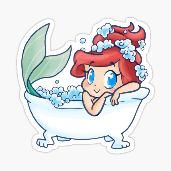 "Bubble Bath" Sticker by Runeechan | Redbubble