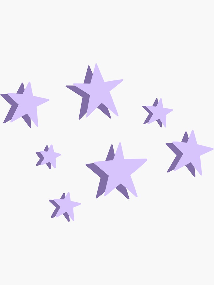 "Purple stars " Sticker for Sale by honeystickersz | Redbubble