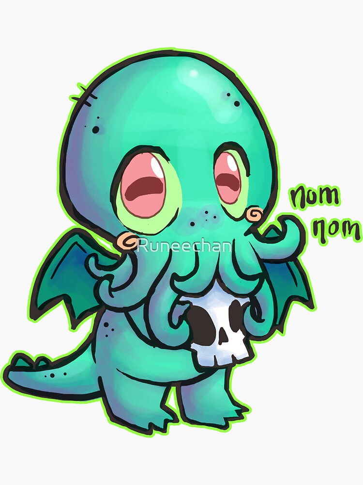 "Baby Cthulhu" Sticker for Sale by Runeechan | Redbubble