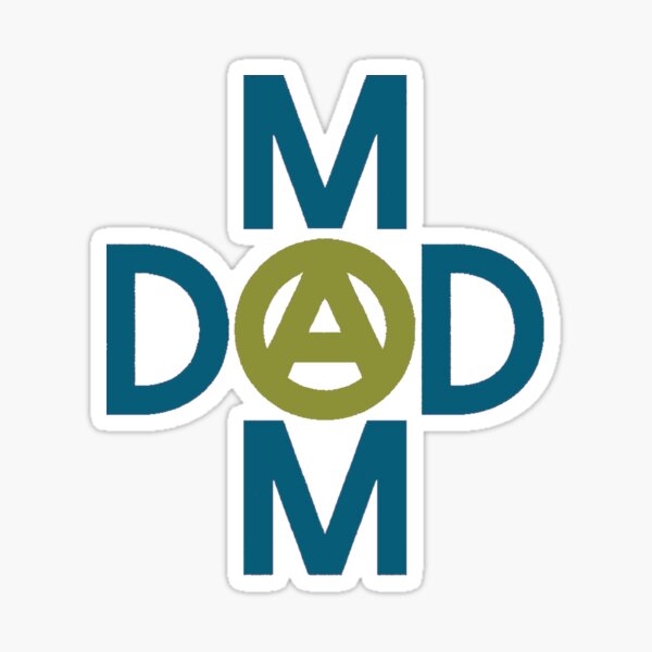 "Mom Dad Title Lettering Typography Text Arts Quotes" Sticker for Sale ...