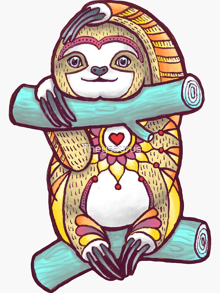 "Mandala-Faultier" Sticker von Theysaurus | Redbubble