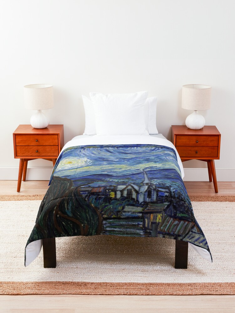 "Starry Night - Vincent Van Gogh" Comforter by NewNomads | Redbubble