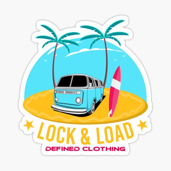 "Lock And Load" Sticker for Sale by definedmerch | Redbubble