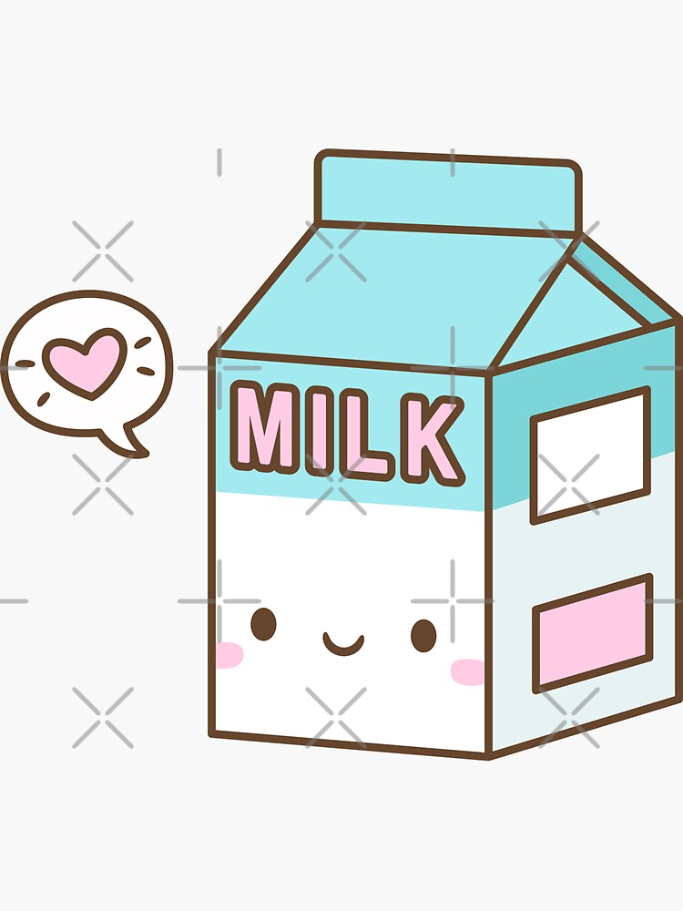 "Cute Packet Milk" Sticker for Sale by rustydoodle | Redbubble