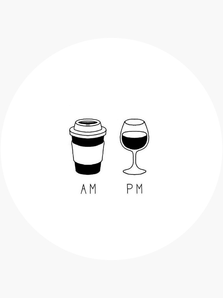 "AM - PM" Sticker for Sale by SergeyDemeshkin | Redbubble