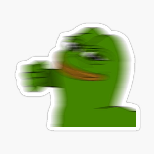 "Pepe the frog meme punching" Sticker by Omeris | Redbubble