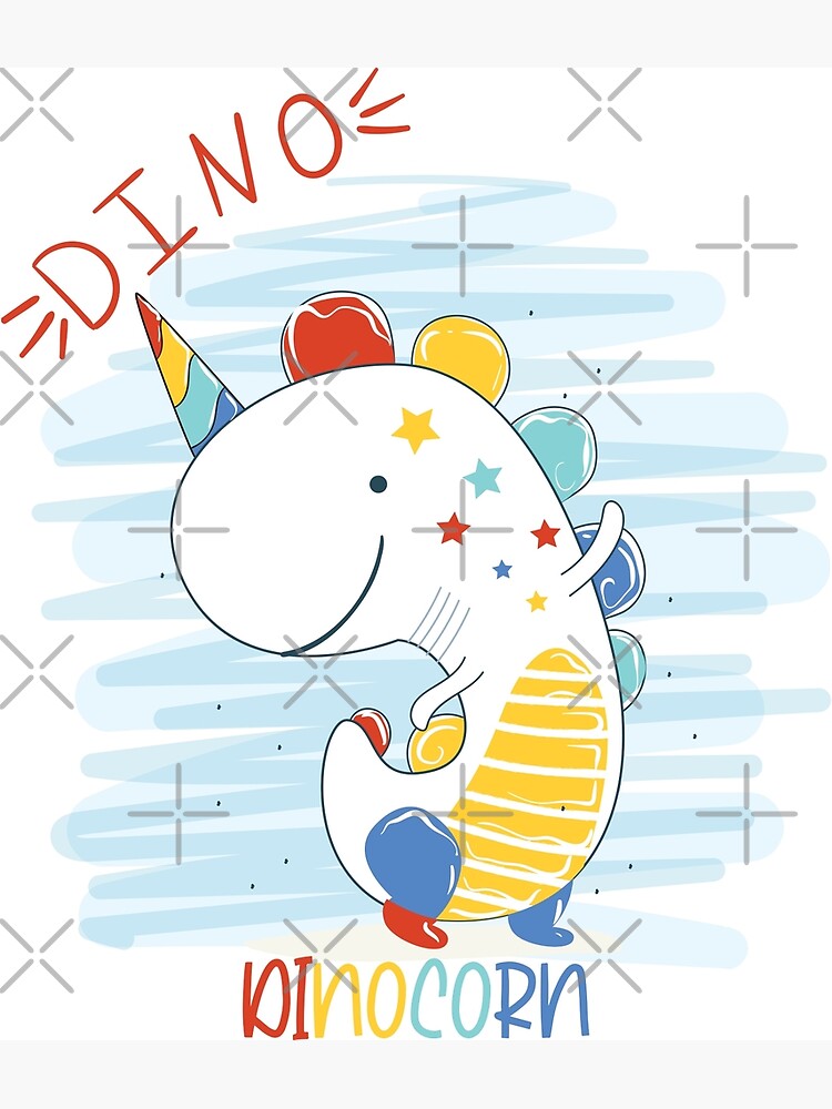 "Unicorn Dinosaur" Poster by nislamnur | Redbubble