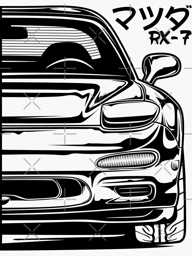 "Mazda RX-7 " Sticker for Sale by idrdesign | Redbubble