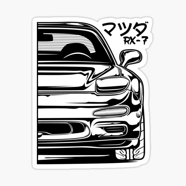 "Mazda RX-7 " Sticker for Sale by idrdesign | Redbubble