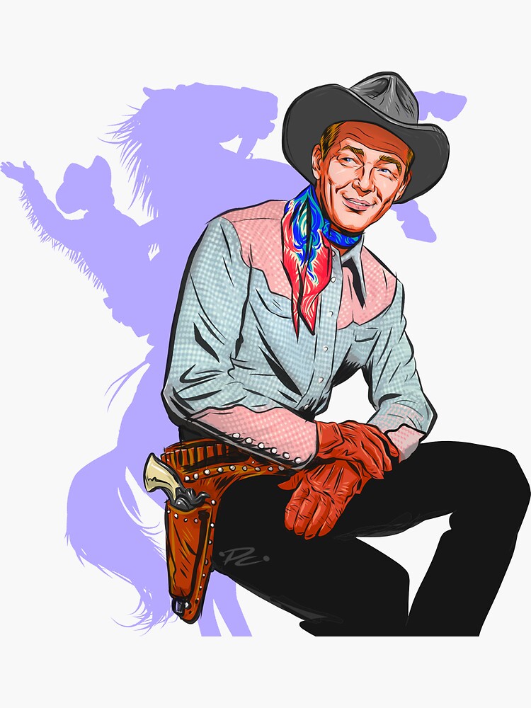 "Roy Rogers - An illustration by Paul Cemmick" Sticker for Sale by ...